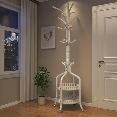 Big coat rack stand clothes holder hat hanger wooden cloth