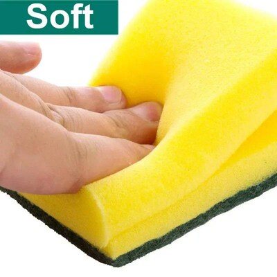 2/50pcs Scouring Pad Double Sided Scrub Bowl Pot Cleaning Sp