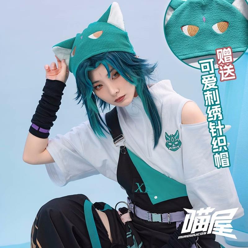 原神Xiao女装COS服 全罩式COS服装 原神角色COSPLAY 可调整尺寸CO