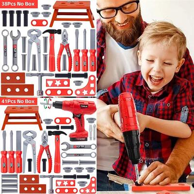 38/41 PCS Pretend Tools Kit Kids Play Repair Tool Set Plasti