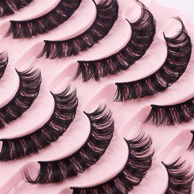 Double Eyelid Roll False Eyelashes 3d Mink Hair Thick Eyelas