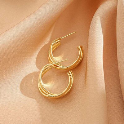 Korean Stylish Stainless Steel Long Drop Earrings For Women1