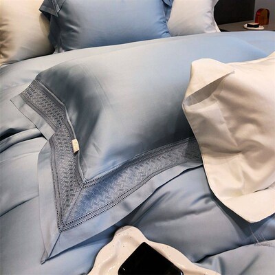 High-end 100 Lanjing Tencel Four-piece Light Luxury Style Ic