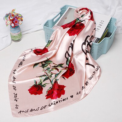 2023 Silk Shawl Square Scarf For Women Print Headband Foular