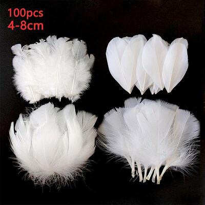 4-8cm Feathers Decoration White 100pcs Plumas For Crafts Sma