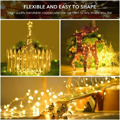 Outdoor LED Solar Fairy String Lights, 300/200/100/50 LEDs C