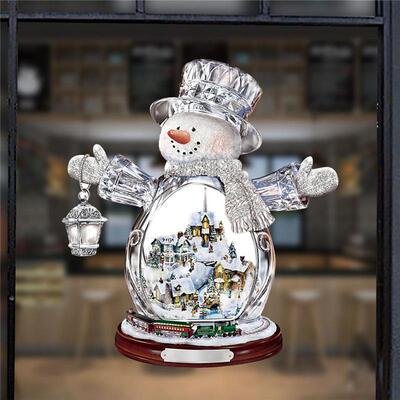Christmas Tree Rotating Sculpture Train Decoration Window St