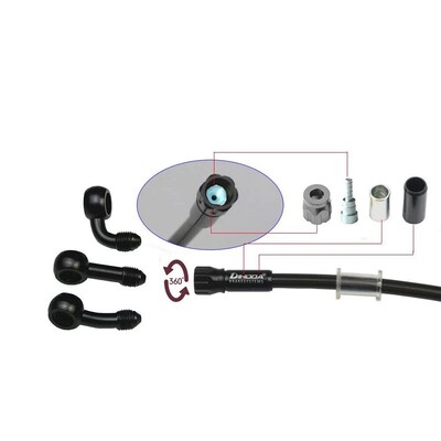Transparent Black AN3 Braided Brake Hose Motorcycle Hydrauli