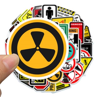 10/30/50Pcs Warning Mark Waterproof Graffiti er Decorative L
