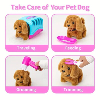 Pet Puppy Care Accessories with Dog  House -Simulated Brador