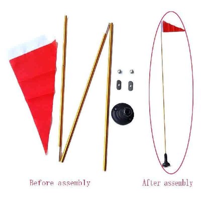 47inch Kayak Safety Flag Mount Kit Rail Mount for Marine