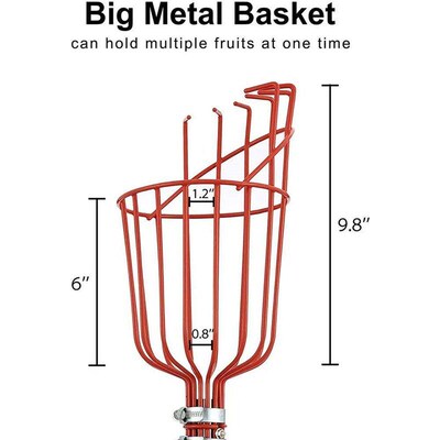 260cm fruit picker, adjustable depth basket, convenient frui