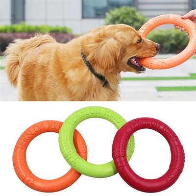 Dog Toys Pet Flying Discs Dog Training Ring Puller Resistant