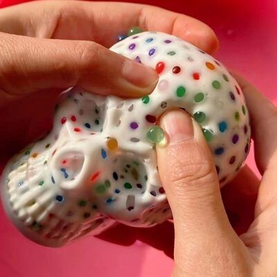 Squishy Skull Pimple Popping Squeeze Toys Creative Venting