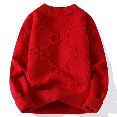 2023 New Winter Thick Warm Cashmere Sweater Men High End Lux
