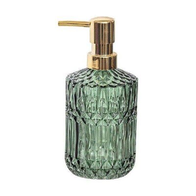 Glass Bottle Green Soap Dispenser Press Pump Dispensers
