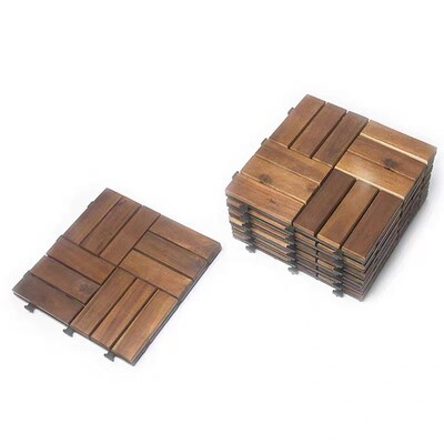 Freeshipping 30X30CM Garden Floor Patio Tiles Wood and Plast