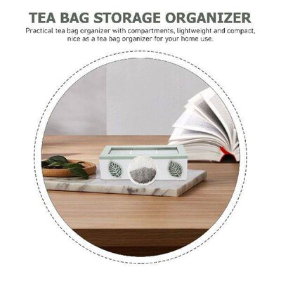 Tea Bag Holder Tea Bag Storage Case Compartments Wooden