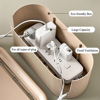 Nordic Plug Board Storage Box Cable Wire Organizer Case Sock