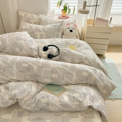 100% cotton duvet quilt blanket sets bedsheet bed cover set