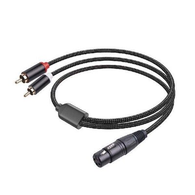 XLR Female To Dual RCA Male Audio Cable Anti-interference
