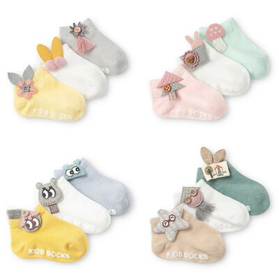 Citgeett 3 Pairs Baby Boys Girls Socks Anti-Slip Breathable