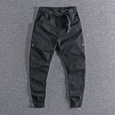 New natural washed army green overalls mens four seasons te