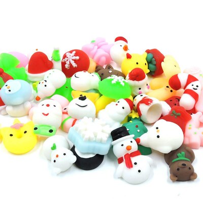 48PCS 2025 Christmas GIFT Different Cute Mochi Animals Squi