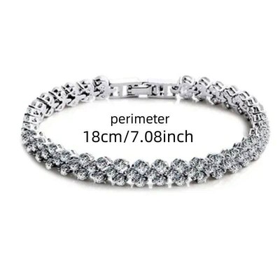 Delysia King 3 Color Women FashionZircon Inlaid Heart Bracel