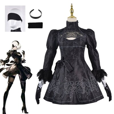 Nier Automata Cosplay Costume Yorha 2B sexy Outfit Games Sui