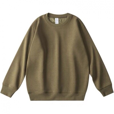 Mens Wei Yi Rice Green 500G Heavy Loose Crewneck Winter Sim