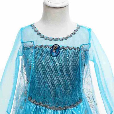 Girls Elsa Princess Dress for Long Sleeve Kids Birthday Cosp