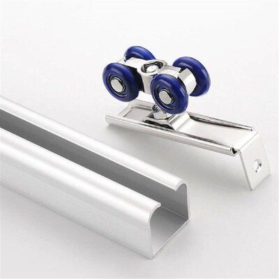 2 Pieces Sliding Door Roller L Shaped Kitchen Door Closet
