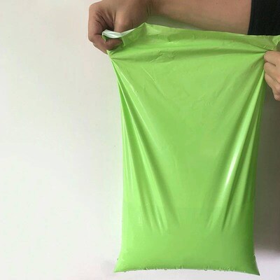 10Pcs Plastic Courier Bag White/Pink Poly Mailers Small Gift