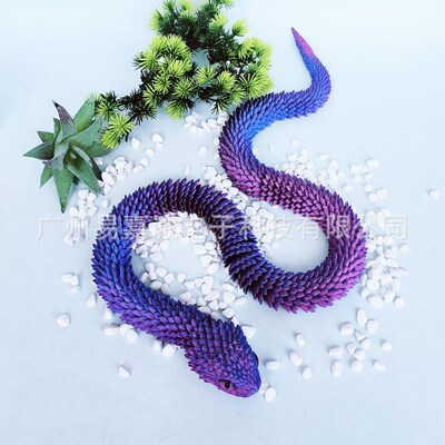 3d Printing Snake Toy Joint Movable Simulation Animal Model