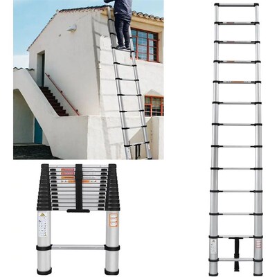 16.4FT/5M Aluminum Telescoping Extension Ladders, Multi-Purp