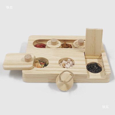 Wooden Foraging Toys Small Animals Hidden Snacks1