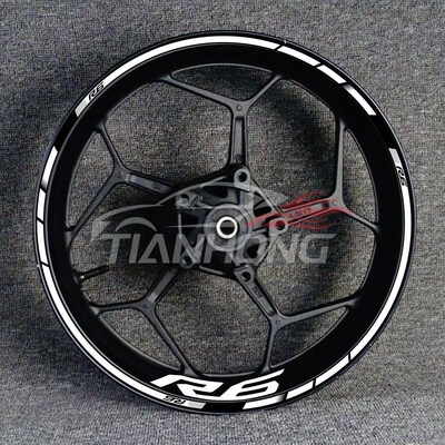新款机车YZFR1R6R125轮毂改装轮圈钢圈反光防水贴花贴纸