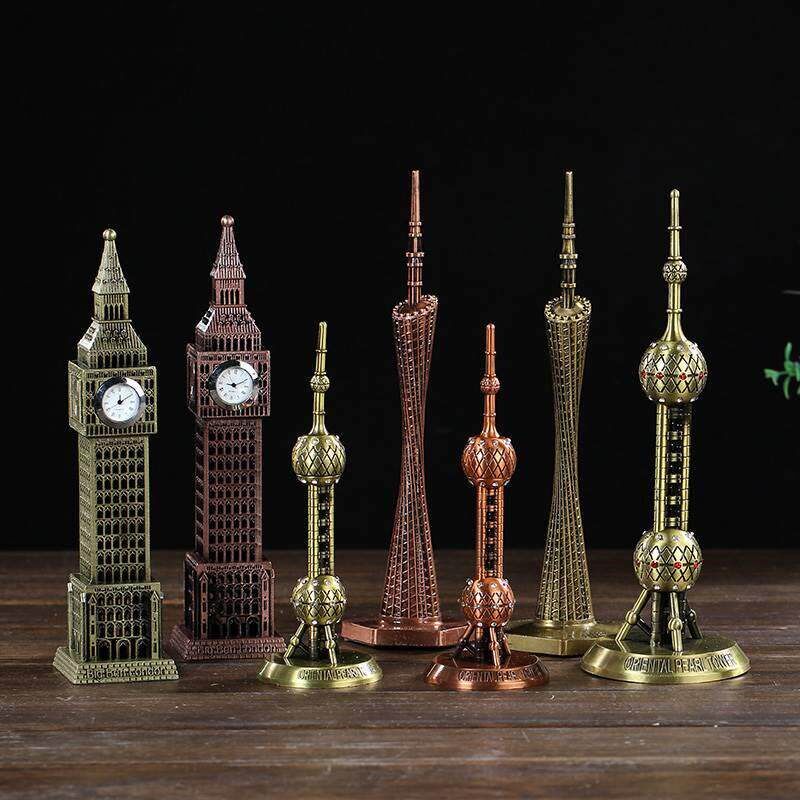 Big Ben architecture Shanghai Oriental Pearl Tower metal mod
