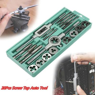 Metric Hand Tap and Die Set M3-M12 Screw Thread Plugs Straig