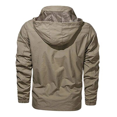 Spring Autumn Mens Windbreaker Oversize Man Windproof