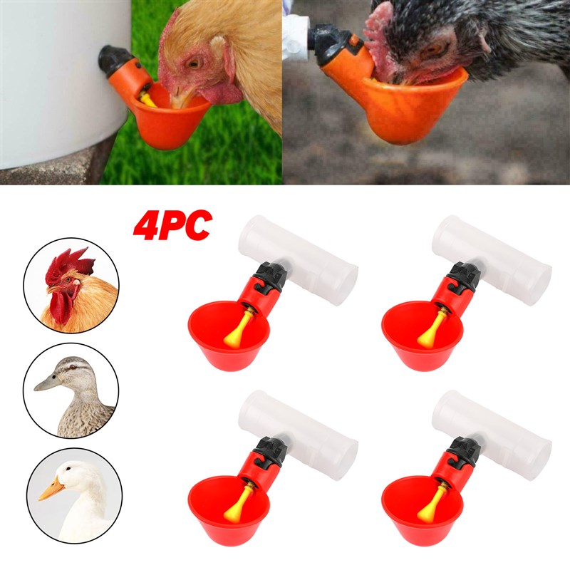 Areyourshop 4PCS Water Drinking Cups Chicken Watering Automa