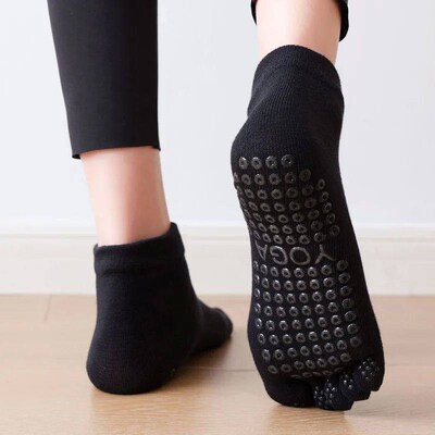 2023 Women Breathable Pilates Socks Anti-Slip Five Toe Yoga