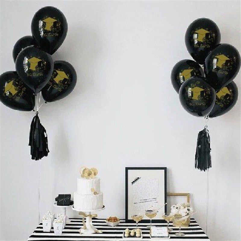 10pcs Graduation Balloons Graduate Bachelor Cap We Did It