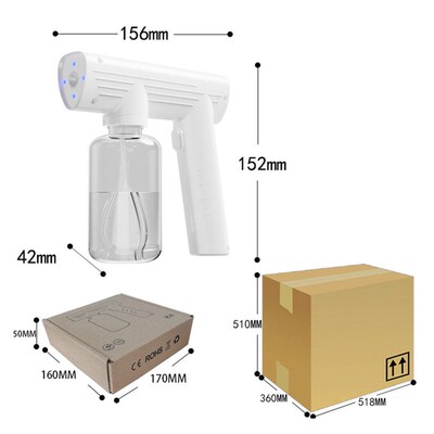 320ml Hand-held Atomizer Spray Gun Nano Mist Sprayer Santiti