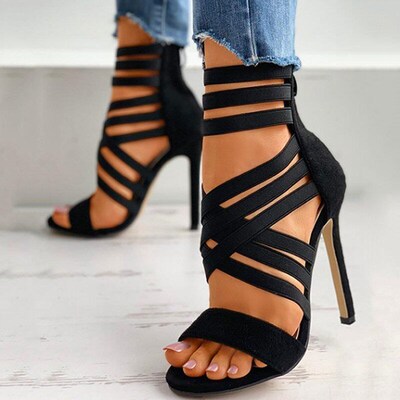 Pumps Women Shoes High Heels Women Sandals 2023 Zipper New F