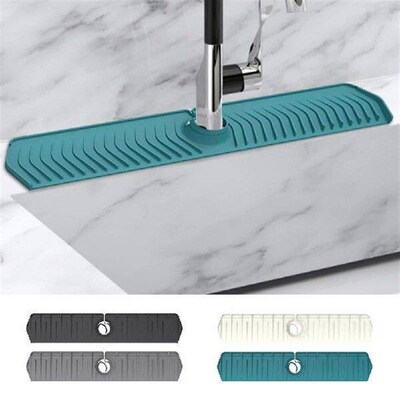 Silicone Kitchen Sink Splash Mat Fast Drainage Faucet