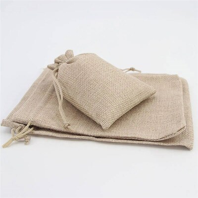 15-50 Cotton and Hemp Bundle Pocket Gift Bag for Childrens