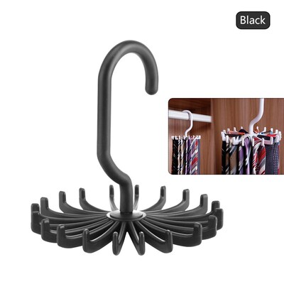 Tie Hanger Plastic Portable Tie Rack Closets Rotating Hook H