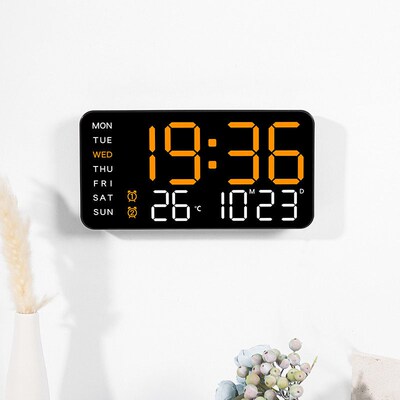 Borderless electronic clock, living room wall clock